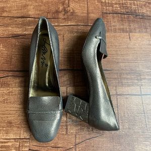 Lanvin | Shoes | Lanvin Block Heel Textured Olive Green 85m L Heel ...